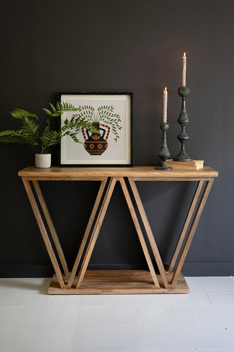 Mango Wood Triangle Console – Smith & York Co.