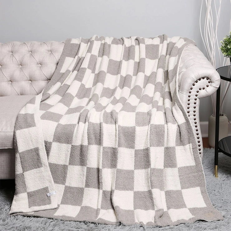 Checkerboard Patterned Throw Blanket (3 colors) – Smith & York Co.